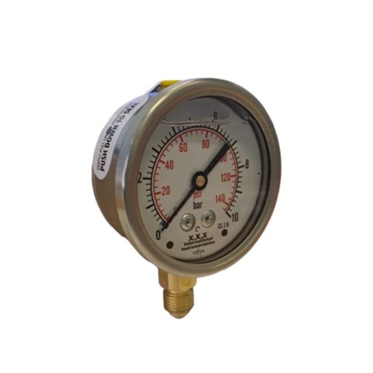 16 Bar Bottom Entry 63mm Pressure Gauge - Hydraulics Online