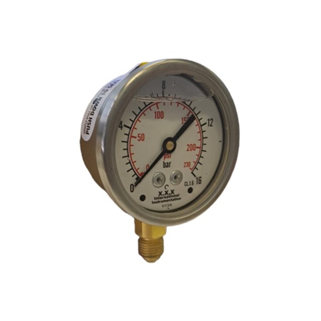 16 Bar Bottom Entry 63mm Pressure Gauge - Hydraulics Online