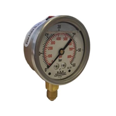 60 Bar Bottom Entry 63mm Pressure Gauge - Hydraulics Online